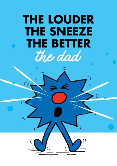 Funny Father’s Day Card - MrMen - Mr Sneeze- Dad Loudest Sneeze | thortful