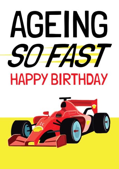 Funny Birthday Card - For Him - Grand Prix Formula 1 Racing | thortful