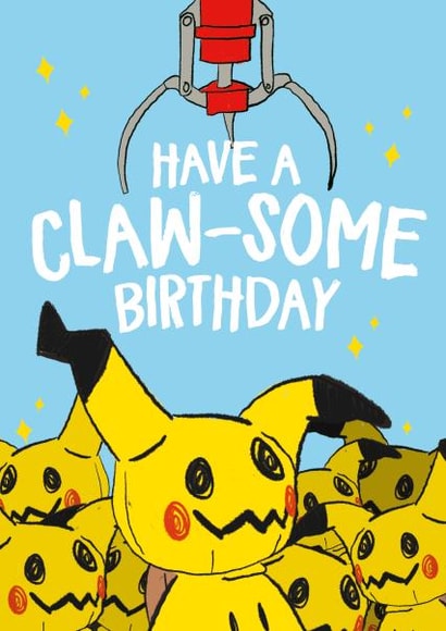 Funny Birthday Card - Pokemon - Have a Claw-some Day! | thortful