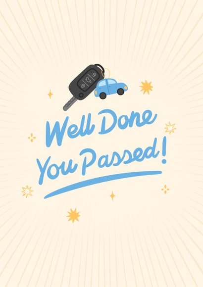Cute Driving Test Card - Congratulations - You Passed | thortful