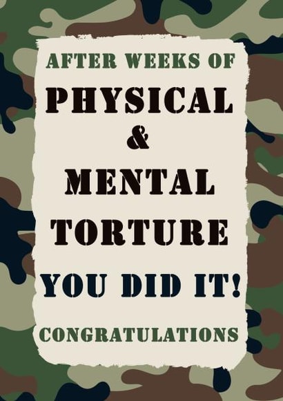 Military Congratulations Card - Graduation - Basic Training ...