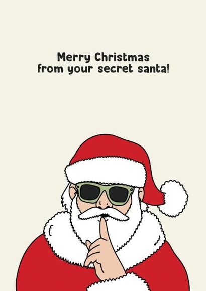 Funny Christmas Card - Secret Santa | thortful