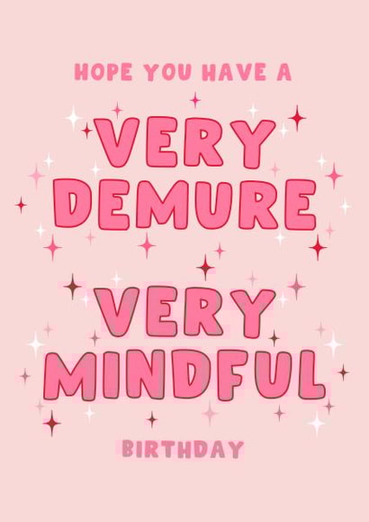 Funny Birthday Card - Very Demure Very Mindful - Trending Meme - Jools ...