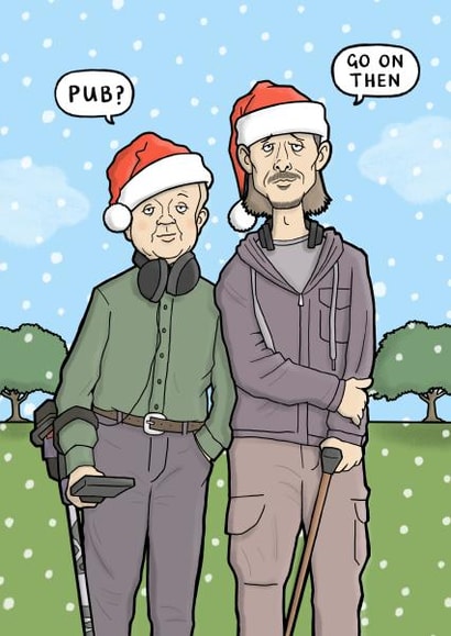 Detectorists Inspired Christmas Card - Andy and Lance | thortful