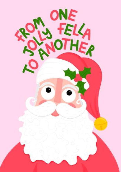 Cute Christmas Card - For Him - Jolly Fella | thortful