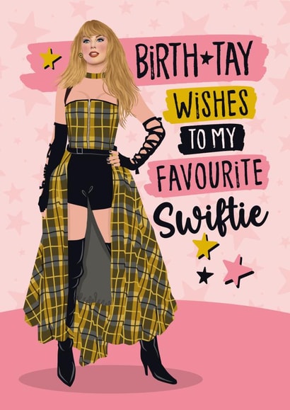 Pretty Birthday Card - Taylor Swift - Favourite Swiftie | thortful