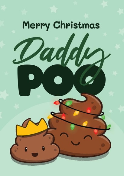 Funny Christmas Card - Daddy Poo - From The Kids | thortful