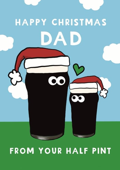 Cute Christmas Card - For Dad - Guinness | thortful