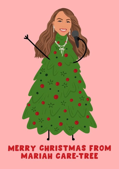 Funny Christmas Card - Christmas Tree - Mariah Carey | thortful