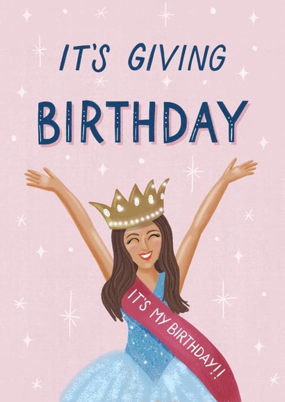 Fun Birthday Card - Birthday Princess - Gen Z | thortful