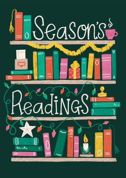 Fun Christmas Card - Season's Readings - Books | thortful
