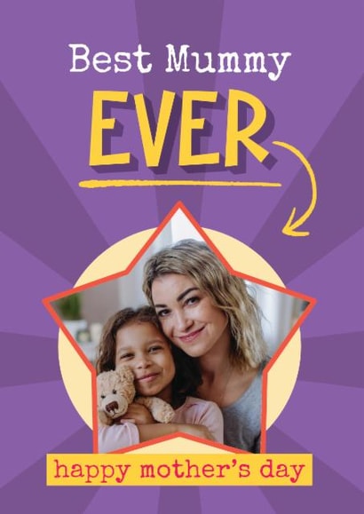 Classic Mother's Day Card - Best Mummy - Star Frame | thortful