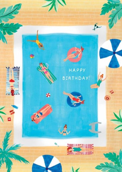 Fun Birthday Card - Pool Party | thortful