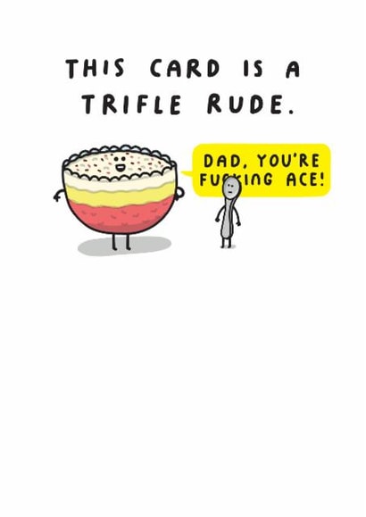 Funny Father's Day Card - Dad Joke - This Card is a Trifle Rude, Dad ...