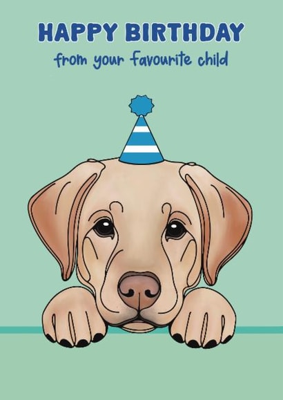 Cute Birthday Card - Golden Labrador | thortful