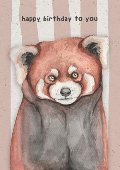Cute Birthday Card - Red Panda | thortful