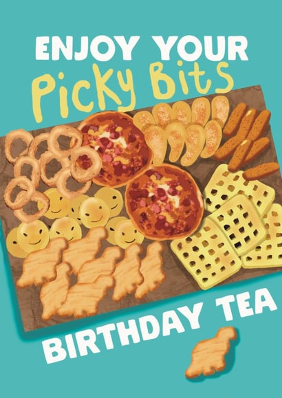 Funny Birthday Card - Picky Bits - Beige Food | thortful