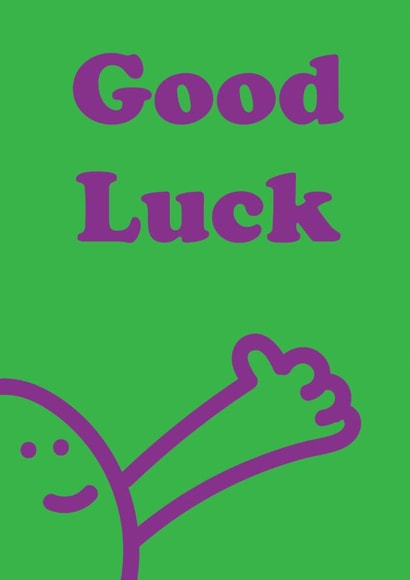 Cute Good Luck Card - Smiley Face - Thumbs Up | thortful