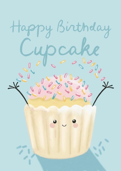 Cute Birthday Card - Cupcake | thortful