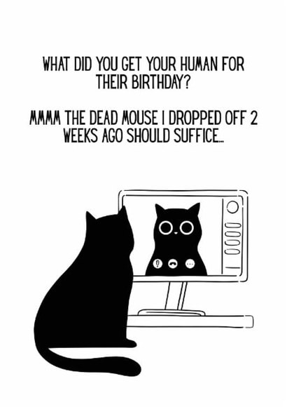 Funny Birthday Card - Cat - Facetime - From The Cat - Mum - Dad ...