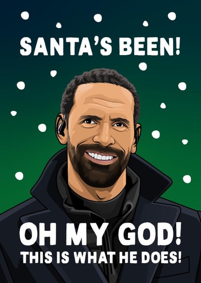 Funny Christmas Card - Rio Ferdinand - This Is What He Does! | thortful