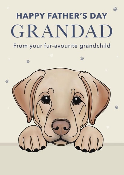 Cute Father's Day Card - For Grandad - Labrador | thortful