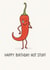 Cute Birthday Card - Chilli - Happy Birthday Hot Stuff | thortful