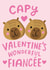 Cute Valentine's Day Card - Wonderful Fiancée - Capybara | thortful
