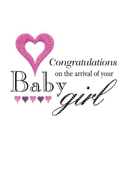 New baby pink New Baby Card 5819 | thortful
