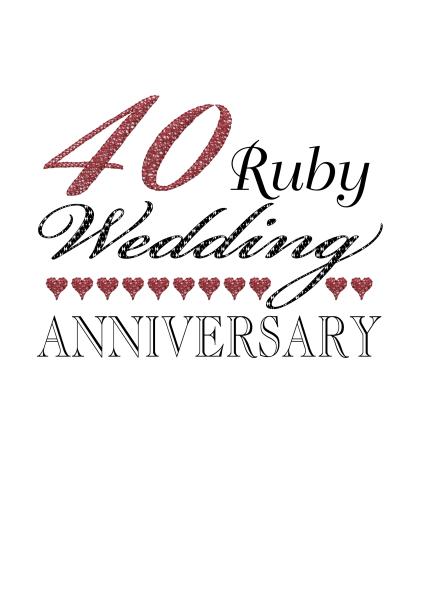 ruby 40th Anniversary Card 5826 | thortful