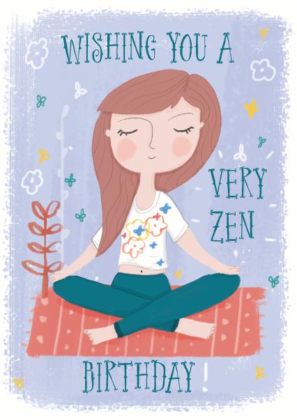 yoga zen Birthday Card 5722 | thortful