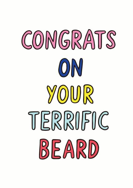 congrats beard Valentines Day Card 27557 | thortful