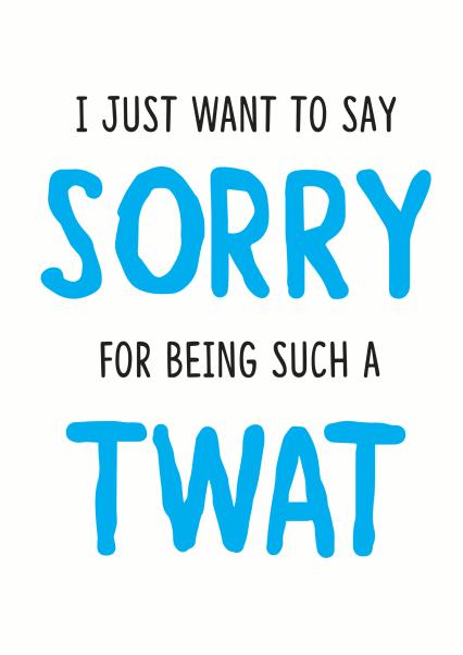 sorry twat Sorry Card 9328 | thortful