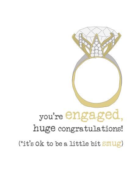 You're engaged, huge congratulations! - funny engagement card | thortful