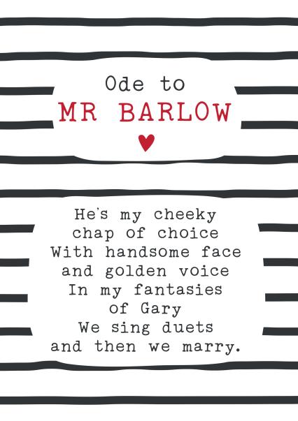 gary barlow Birthday Card 8669 | thortful