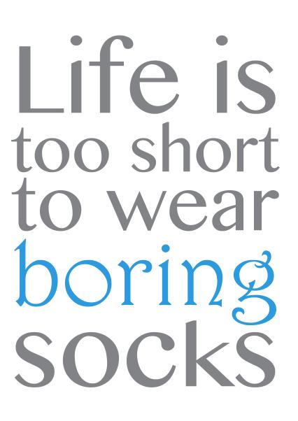 Funny Sock Quote Card | thortful