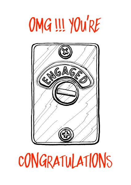 Funny Engagement card - Pun congratulations card | thortful