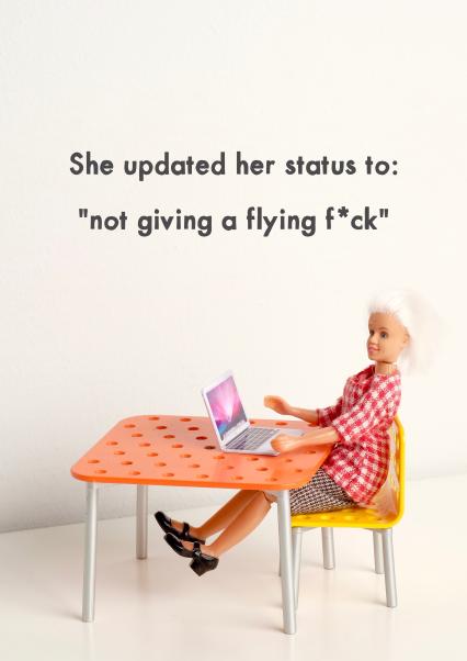 Rude status update card | thortful