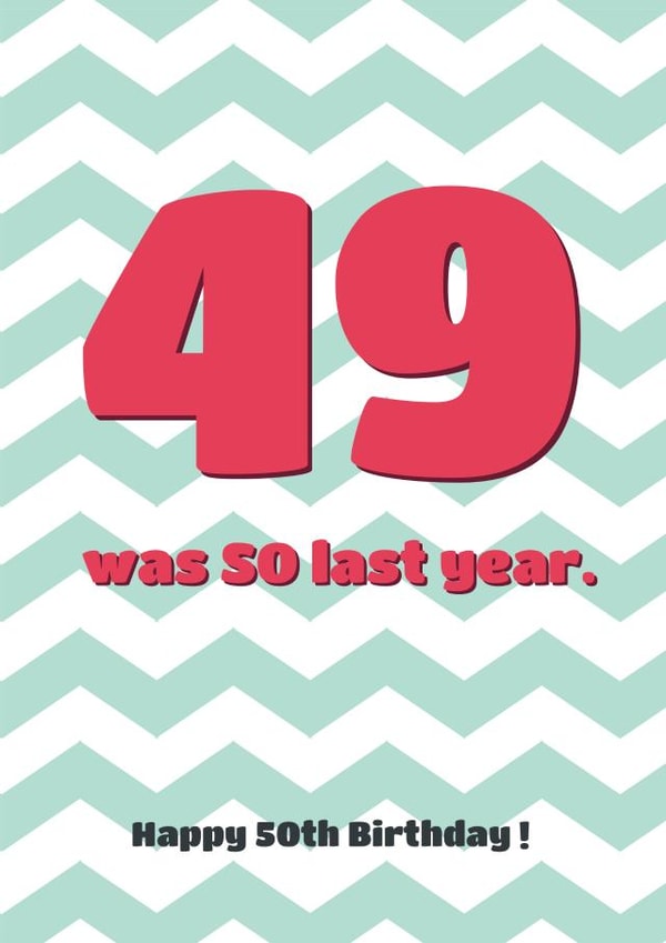 50 Male Birthday Card 3836 | thortful