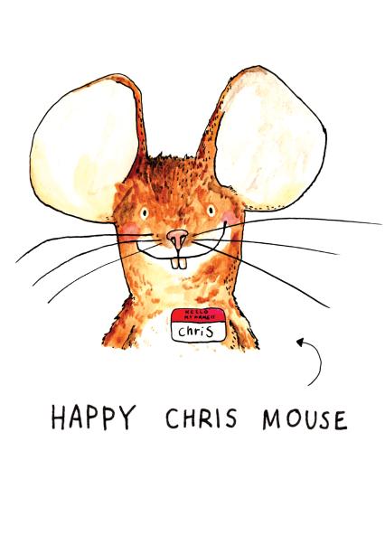 Funny Christmas Card - Christmas Pun - Chris Mouse | thortful