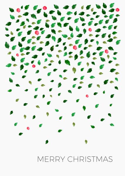 Marry Christmas Holly Leaves | thortful