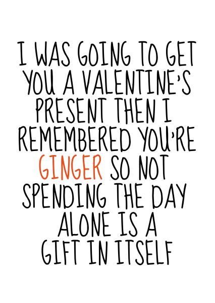 funny ginger Valentines Day Card 31503 | thortful