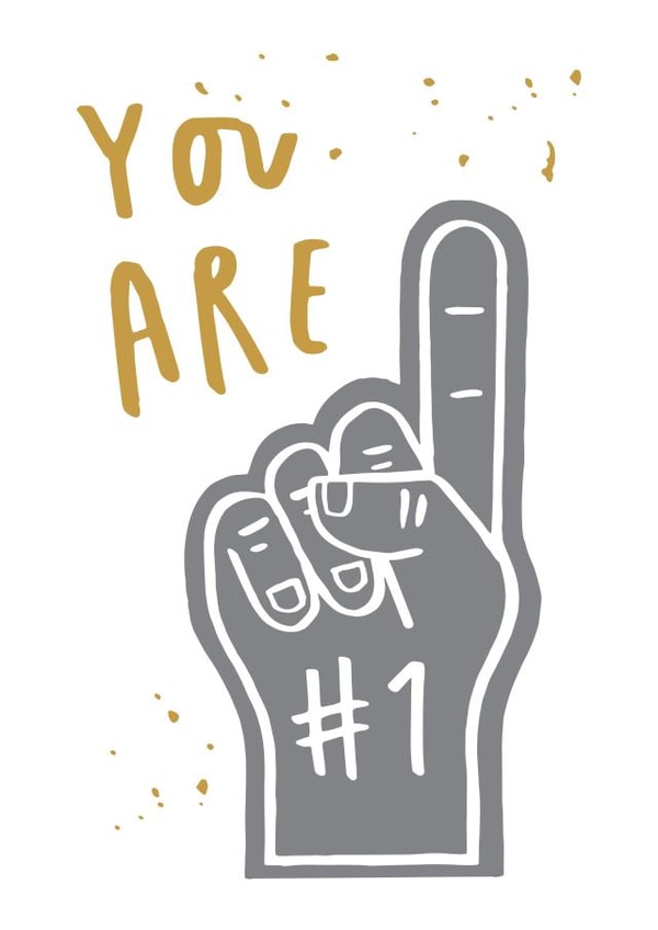 number one Congratulations Card 10196 | thortful