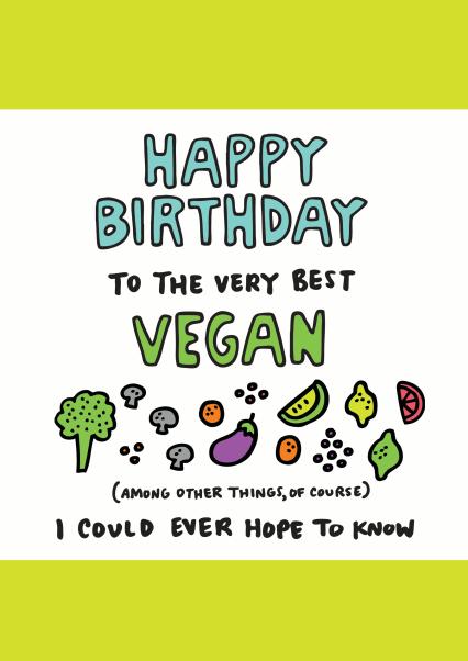 Happy Birthday Vegan Birthday Card | thortful