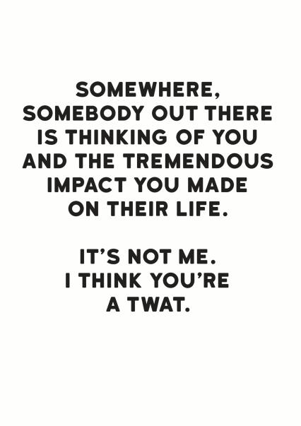 rude humour Just because Card 11901 | thortful