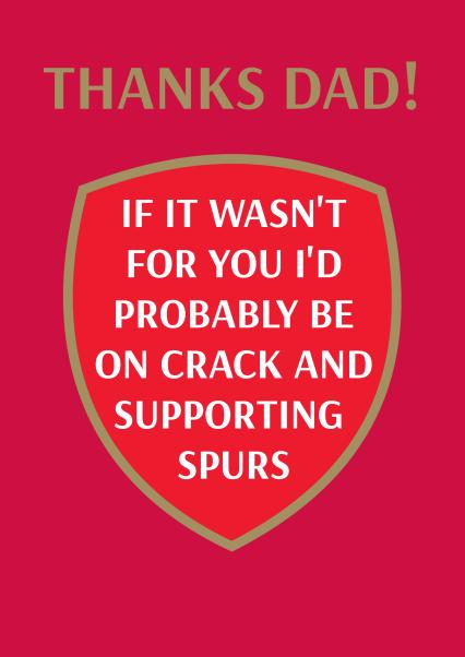 Arsenal Father's Day card | thortful