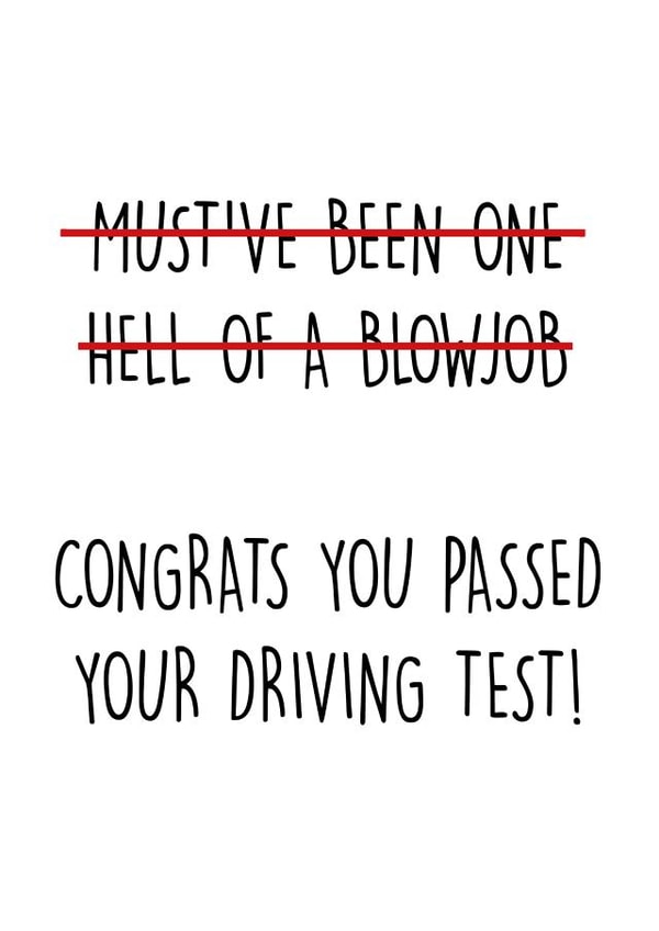 test rude Congratulations Card 9076 | thortful