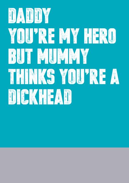 My Hero Rude Father's Day card | thortful