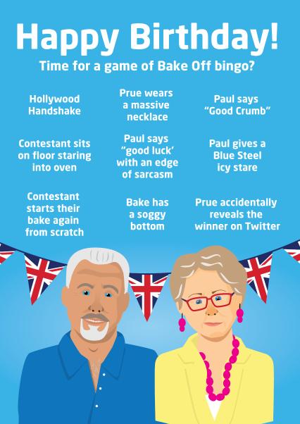 gbbo great british bake off Birthday Card 3996 | thortful