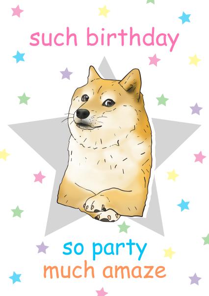 doge meme Birthday Card 10038 | thortful
